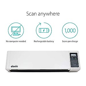 Doxie Q2 — Wireless Rechargeable Document Scanner with Automatic Document Feeder (ADF)
