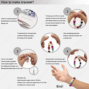 Guoxin 200Pcs Glass Pearl Beads Faux Pearls Round Czech Tiny Satin Luster Spacer Loose Beads Bulk with Holes Handcrafted for DIY Bracelets Jewelry Making Crafts Supplies (6MM, Black)