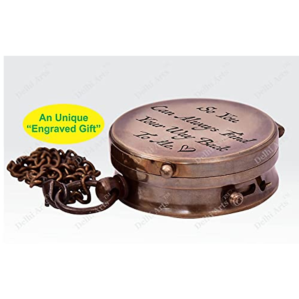 So You Can Always Find Your Way Back to Me/Personalized Compass/Anniversary giftfor him/her. Luxury Gift
