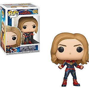 Marvel: Captain Marvel - Captain Marvel Funko Pop! Vinyl Figure (Includes Compatible Pop Box Protector Case)