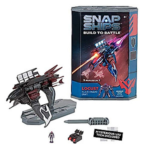 Snap Ships — Locust K.L.A.W. Stealth Craft — Construction Toy for Custom Building and Battle Play — Ages 8+