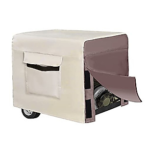 XYZCTEM Heavy Duty Waterproof Universal Generator Cover 38 x 28 x 30 inch - fits up to Most Generators 5500-15000 Watt, Beige & Khaki
