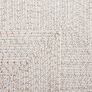 SAFAVIEH Braided Collection 8' x 10' Ivory/Light Grey BRA201A Handmade Farmhouse Living Room Dining Bedroom Area Rug