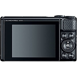 Canon PowerShot SX740 HS Digital Camera (Black) (2955C001), 2 x 64GB Memory Card, 3 x NB13L Battery, Corel Photo Software, Charger, Card Reader, LED Light, Soft Bag + More (Renewed)