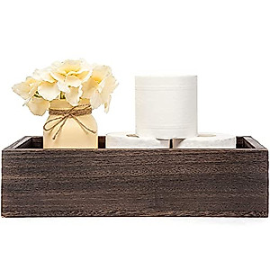 Mkono Bathroom Signs Decor Wall Hanging Farmhouse Wooden Sign with Sayings & Bathroom Box Decor Toilet Paper Basket with Yellow Mason Jar