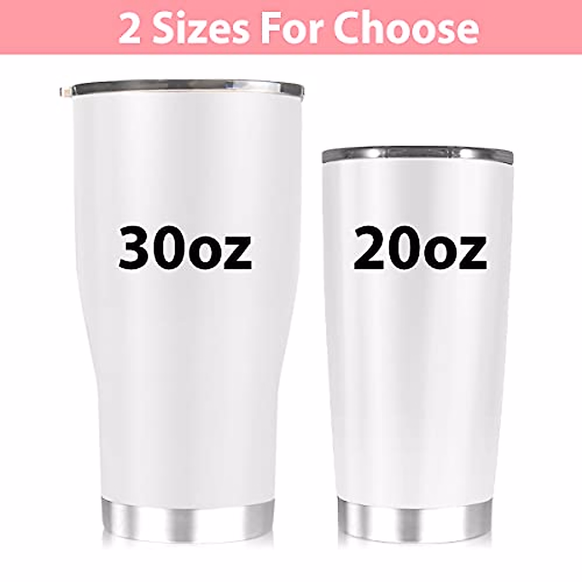 AizelMae Personalized Coffee Tumbler, Customized Name Text, Lovely Flower Photo Picture Frame Tumblers, Design Your Own Travel Mugs, Gifts For Women Men On Birthday, 20 30 Oz Stainless Mug Cup
