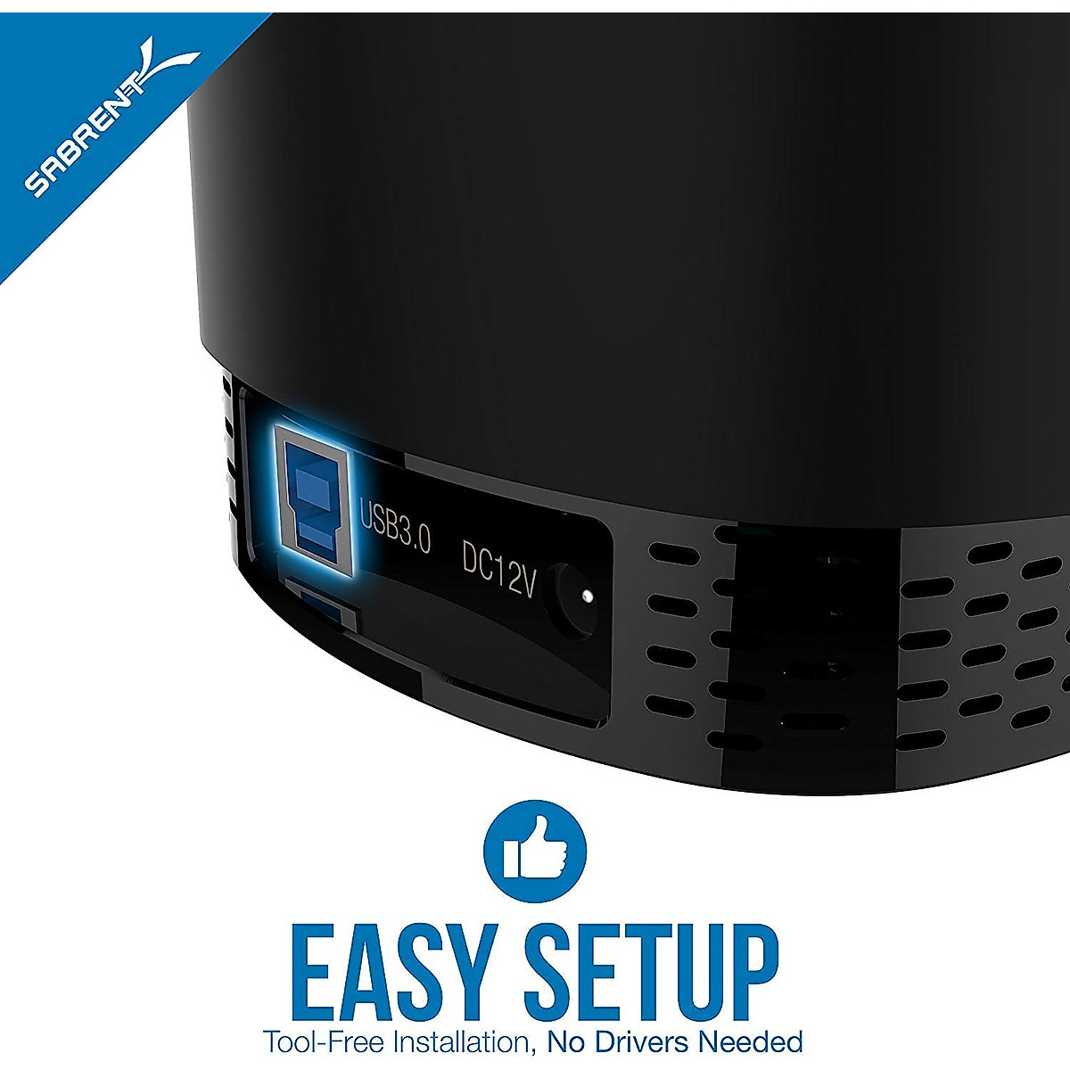 SABRENT USB 3.0 4 Bay 2.5” Hard Drive/SSD Docking Station with Fan (DS-4SSD)