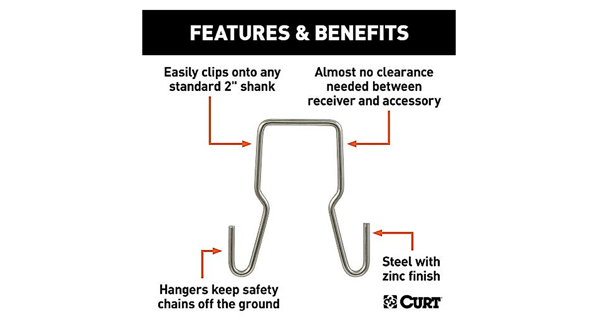 CURT 45807 Trailer Safety Chain Holder - Durable & Easy Use