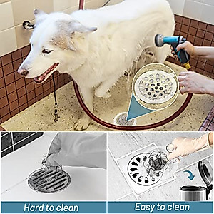 70 Pack Disposable Hair Catcher for Shower, Mckanti Disposable Hair Drain Catchers Hair Catcher Mesh Stickers for Bathroom, Washbasin, Bathtub, Kitchen