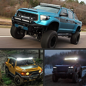 Nilight - 18019C-A LED Light Bar 52Inch 783W Triple Row 49500LM Flood Spot Combo Beam Led Bar Driving Lights Boat Lights Super Bright Led Off Road Lights for Trucks