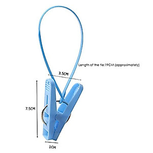 JCBIZ 24Pcs Clothes Peg Clip Pins,Multicolor Rope Clip Hanging Clothes line Windproof Hanger Sock Clothes Drying Peg PP Plastic Clips Hooks