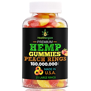 2PACK Hemp Gummies-Fresh Fruity Bears and Delicious Hemp Gummy Peach-for Sleep, Calm and Relax-Inflammation Natural Hemp Party-Made in USA