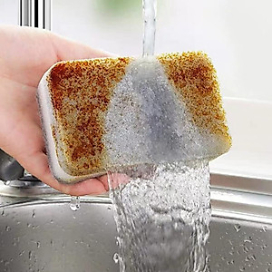 LIGHTAOTAO 10pcs Sponge Scouring Pad Scrub Sponges Kitchen Dishwashing Pad Reusable Kitchen Sponge Cookware Washing Sponges Dish Cleaning Sponge Soap Control Brush Kitchen Scrub Double Sided