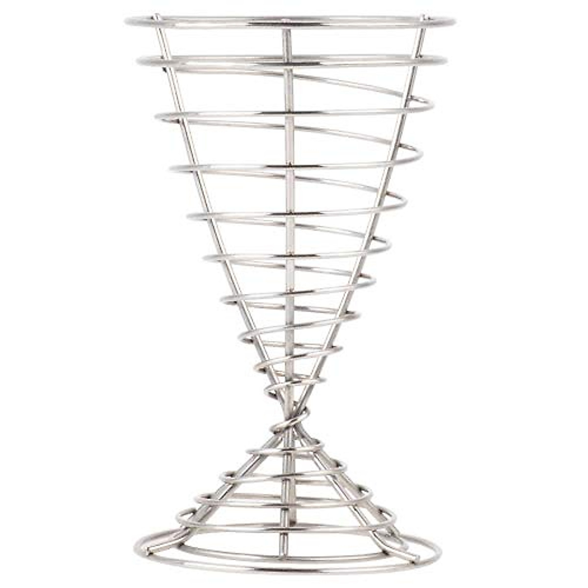 G.E.T. 4-88068 Stainless Steel Stainless Steel Spiral Cone French Fry Holder Stainless Steel Specialty Servingware Collection