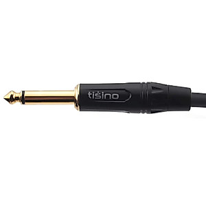 tisino Female XLR to 1/4 (6.35mm) TS Mono Jack Unbalanced Microphone Cable Mic Cord for Dynamic Microphone - 6.6 FT/2 Meters