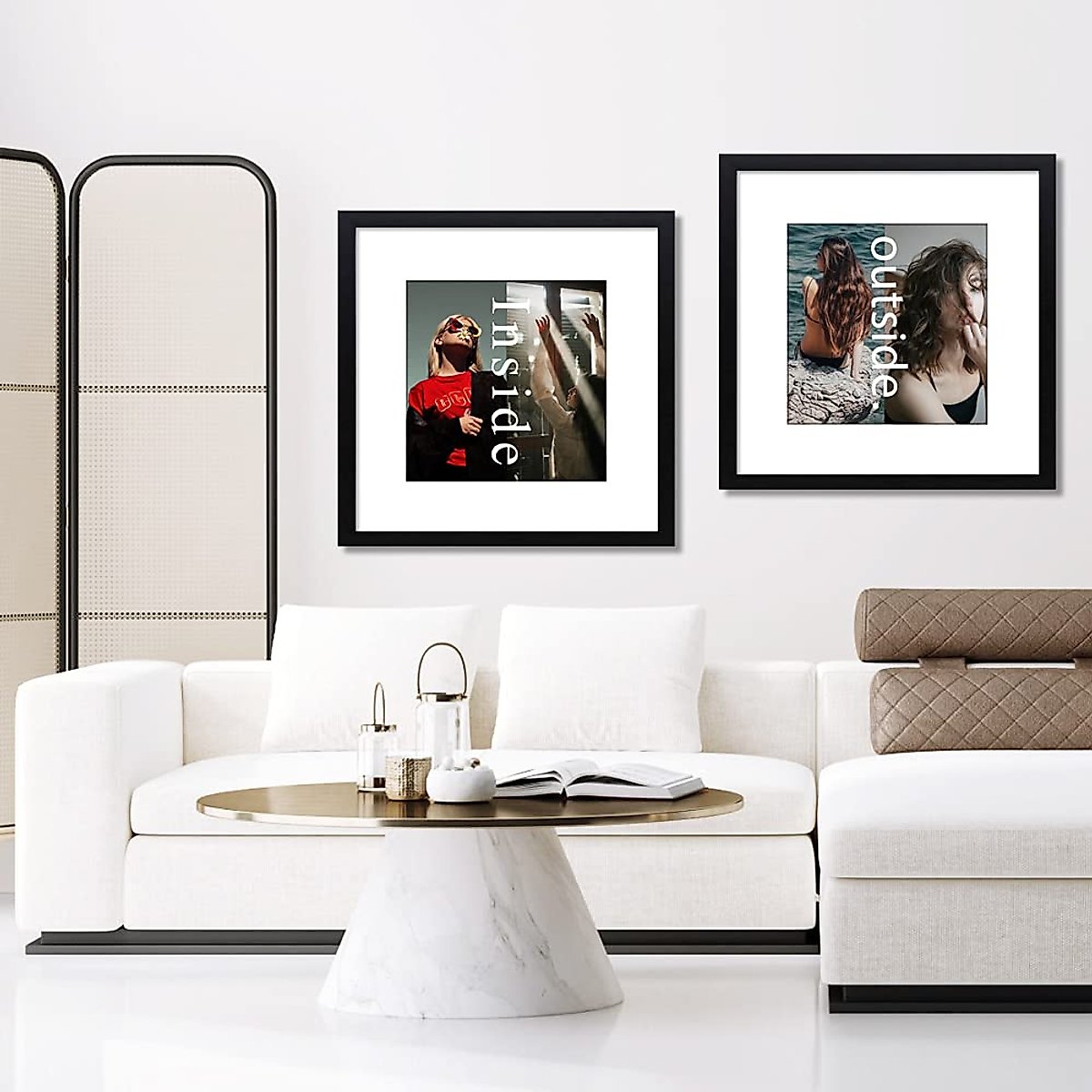 VNVNK 20x20 Frame Black, 20x20 Picture Frame without Mat Or 16x16 with Mat, Photo Frames for Wall Display Set of 1