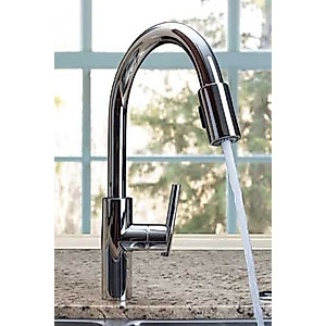 Newport Brass 1500-5103/10 Satin Bronze (PVD) East Linear Kitchen Faucet with Metal Lever Handle and Pull-down Spray