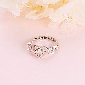 925 Sterling Silver Cute Animal Engraved Always in My Heart Guinea Pig Pet Hamster Ring for Women Memorial Gift, Size 7