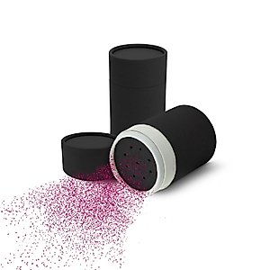 UTILE Powder Shaker Paperboard Cardboard 2 Oz Kraft Cylinder Tube with Lid – Empty Paper Sifter Containers for Storage Coffee Cosmetic Crafts (Black, 2 Pack)