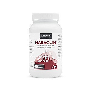 Nutramax Laboratories NARAQUIN™ Dietary Phosphate Binder + Renal Support Supplement for Cats & Dogs, 60 Count