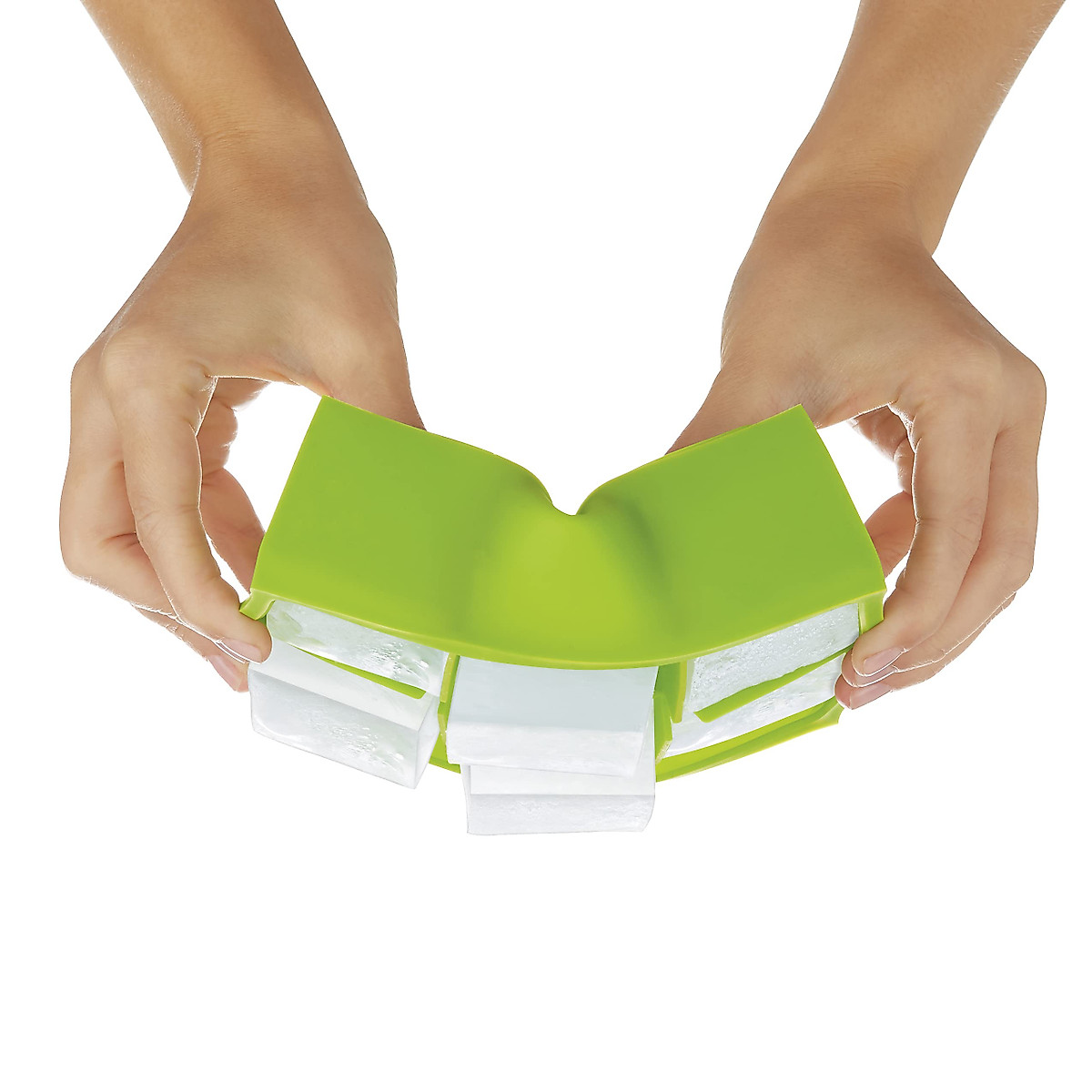 ZOKU Jumbo Ice Cube Trays, Set of 2, Stackable Large Silicone Molds with Flavor-Guard Lids, Easy-Release, BPA-Free