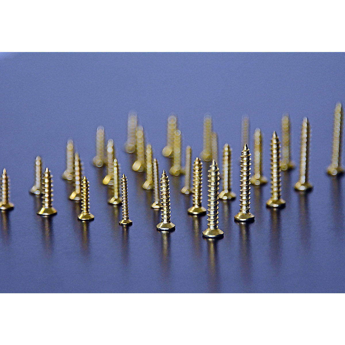 Swordfish 32051-500pc Brass Plated Wood Screw Assortment