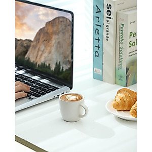 Hasense Ceramic 3 OZ Espresso Cups, Porcelain Espresso Demitasse Cups Set of 4 for Double shot, Lungo and Ristretto, Tiny Italian Expresso Shot Coffee Mugs for Home and Office, White