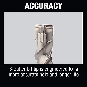 Makita B-68650 3/8" x 1-1/16" x 4" Sds-Plus Stop Bit, 3-Cutter