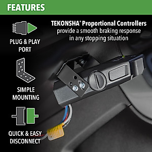 Tekonsha 9030 Voyager Electronic Brake Control , Black