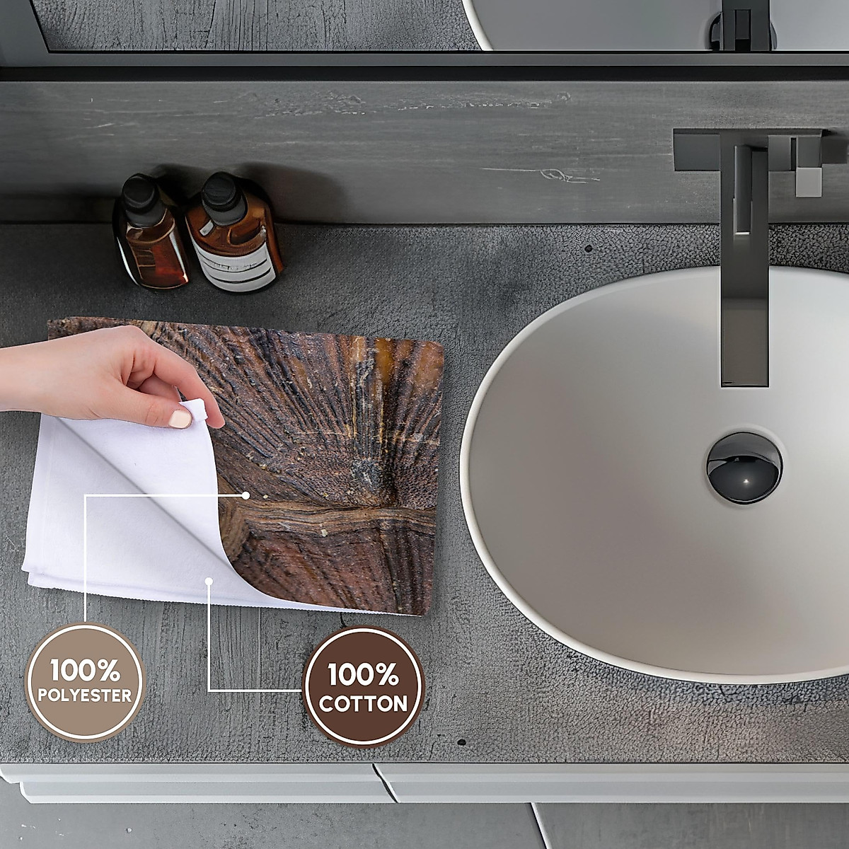 3dRose 22x30 Bath Hand Pool Towel - Wood Turtle Carapace Detail, USA Reptile