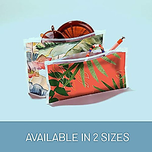 Ziploc Reusable Travel Makeup and Accessory Bags, Boho Collection, Skinny Size, 5 Count