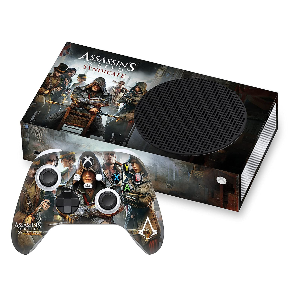 Head Case Designs Officially Licensed Assassin's Creed Key Art Syndicate Graphics Vinyl Sticker Gaming Skin Decal Cover Compatible With Xbox Series S Console and Controller Bundle