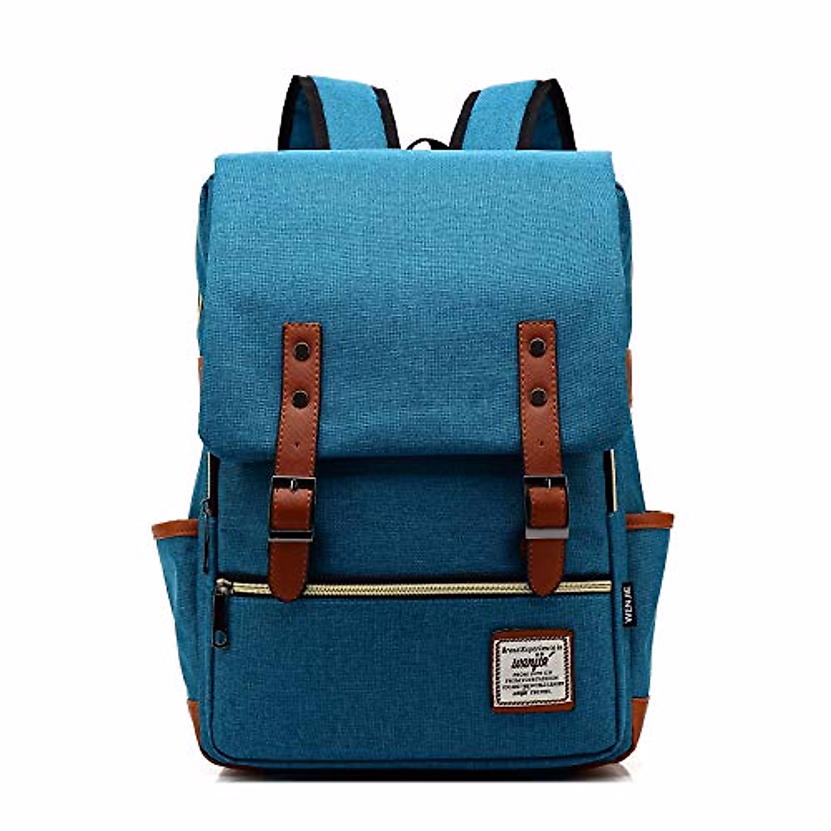 lqmosu Vintage Laptop Bag Fit up 15.6 inch,Casual Daypacks Backpack for Women Men,College Backpack with USB Charging Port (No USB~Deep Teal)