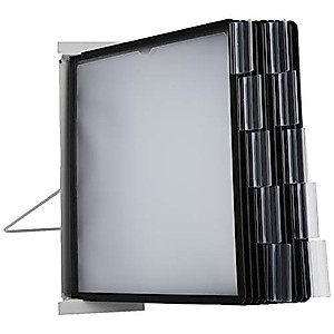 DURABLE Desktop Reference System, 10 Double-Sided Panels, Letter-Size, Black, INSTAVIEW Design (561201)
