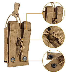 FRTKK Molle Mag Pouch, Open Top Single/Double/Triple Magazine Pouch Holder Carrier for M4 M16 AK AR Glock M1911 92F 9mm