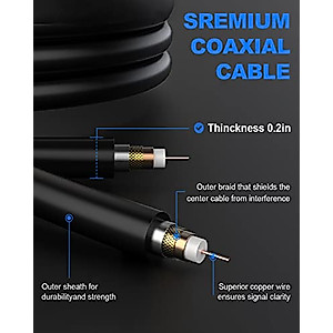 TV Antenna Indoor, Digital Amplified Indoor HDTV Antenna, 1080p VHF UHF Television Local Channels Detachable Signal Amplifier and 16.5ft Long Coax Cable