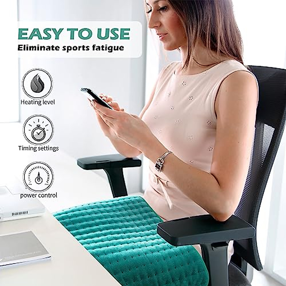 Heating Pad for Back, Neck, Shoulder Pain and Cramps, Electric Heating Pads with Auto Shut Off, Moist Dry Heat Options, Gifts for Women, Men, Mom, Dad, Wife, Husband, Christmas, Birthday