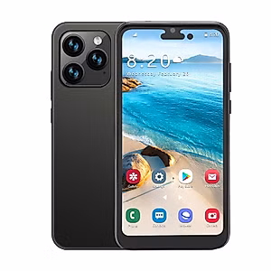Yoidesu 4G Unlocked Smartphones,I14pro 6.1in Dual SIM Mobile Phones,3GB RAM 64GB ROM,8MP 16MP Dual Camera,4000mAh Battery Cheap Phones with 128G Expansion(Black)