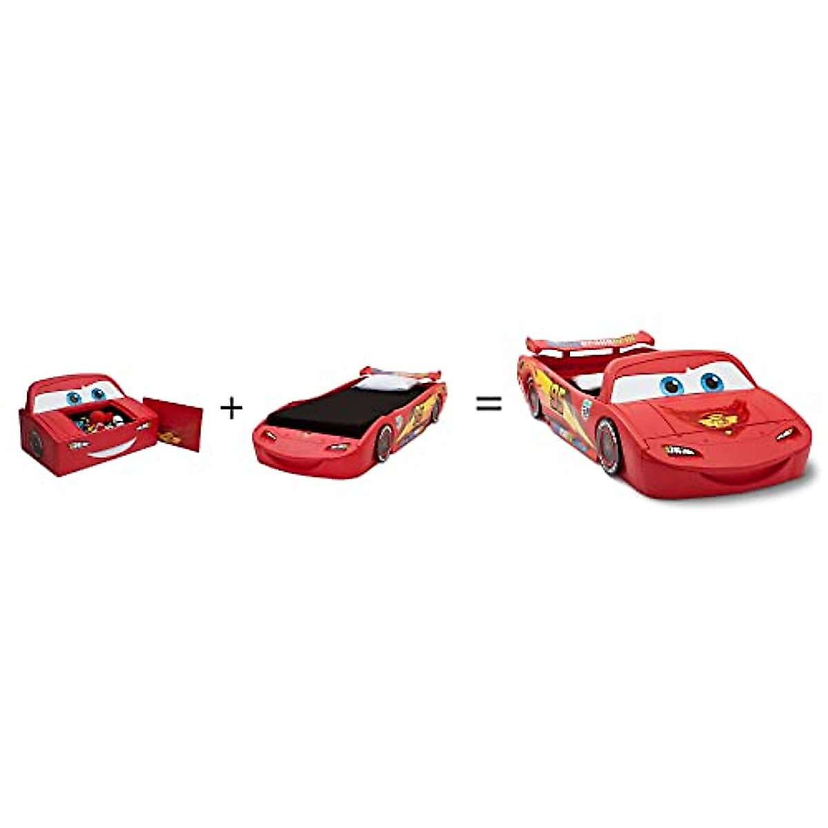 Disney/Pixar Cars Lightning McQueen Toddler-To-Twin Bed with Toy Box by Delta Children