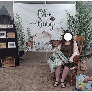 Avezano Let The Adventure Begin Backdrop Oh Baby Woodland Baby Shower Backdrop Boys Mountain Wilderness Adventure Baby Shower Decorations Background 7x5 ft