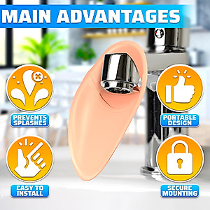 Toddler Faucet Extender for Bathroom Sink - 3Pcs Extension Faucet Cover Bathtub Baby Sink Attachment for Washing Face Hand Washing - Long Extend Water Faucet Extender Toddler Sink Fun Gadgets