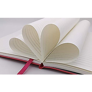 YRL Best Writing Journal Notebook, College Ruled/Lined, A5, 5.8x8.3”, Premium Faux Leather Soft Cover, Fine Thick Paper, Sewn Bound, Inner Pocket, Elastic Closure Wrap, Pen Loop, Lays Flat, Green