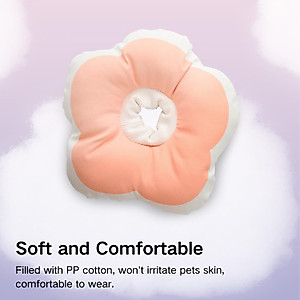 Adjustable Rabbit Protection Cone Collar - Soft Waterproof Recovery Collar for Bunny Chinchilla Guinea Pig Kitten After Surgery Wound Healing Elizabeth Neck Cone E-Collar for Small Pets (Pink, XS)