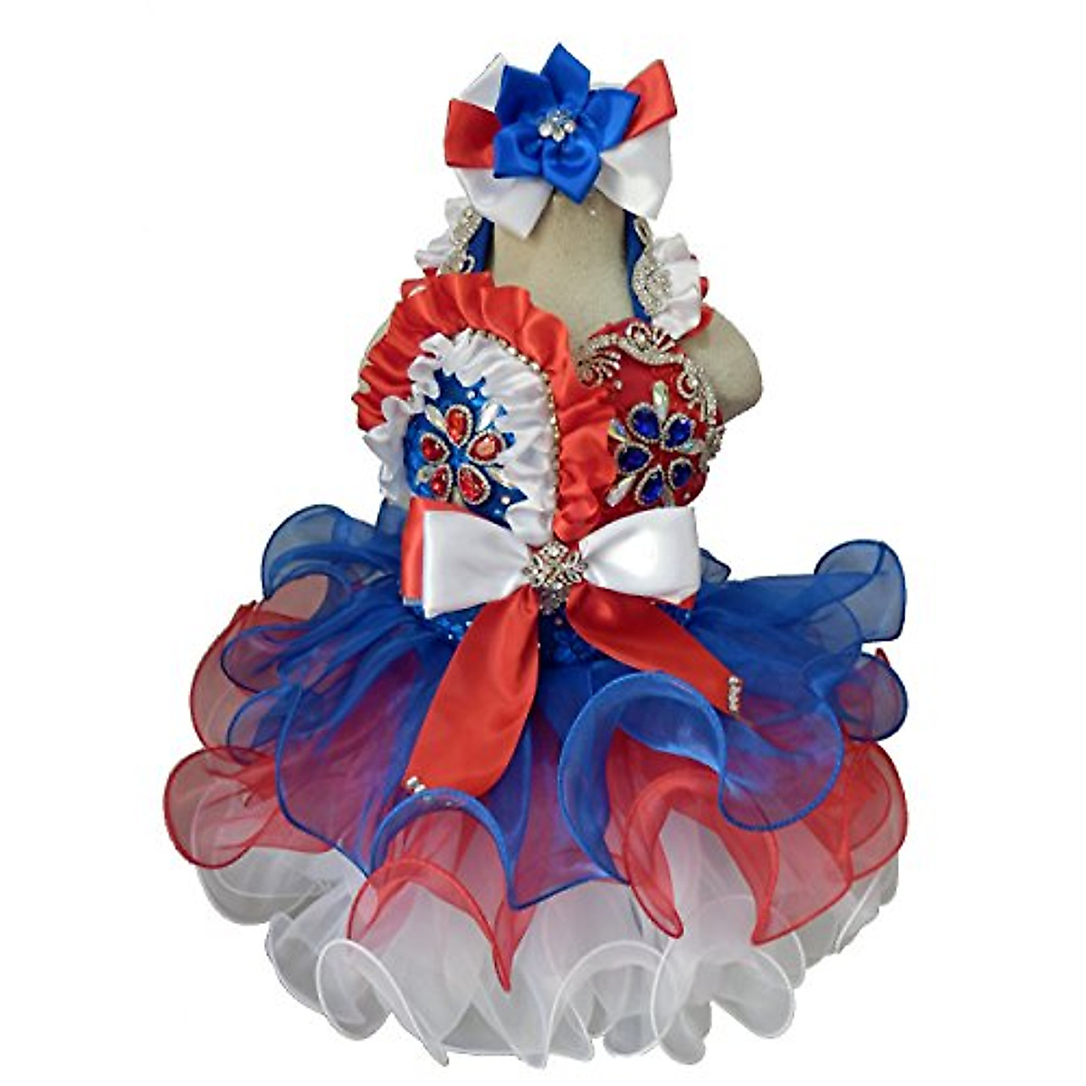 Jenniferwu G272K Infant Toddler Baby Newborn Little Girl's Pageant Party Birthday Dress Blue (as1, Age, 12_Months)