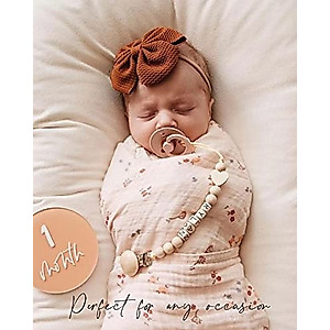 jollybows 40pcs Baby Girls Hair Bows Headband Nylon Hair Band Elastic Hair Accessories for Kids Infants Toddlers