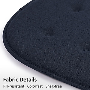 Shinnwa Dining Chair Cushions Non Slip Kitchen Seat Cushions for Dining Chairs U-Shaped Indoor Chair Pads Set of 2, Machine Washable, 15.5”x15.5”, Charcoal