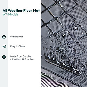 WONDERFOLD All Weather Mat (W4 Models) Stroller Wagon Accessory Made from TPE to Protect Wagon from Sand, Dirt, and Water - 33.5” Length x 20.5” Width x .75” Height Black
