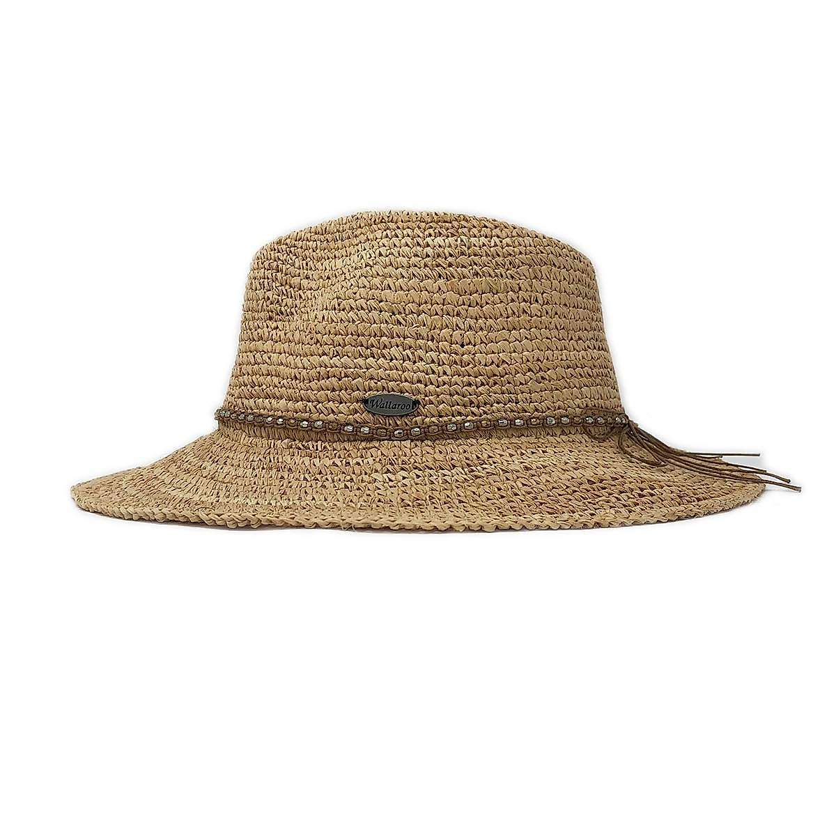 Wallaroo Hat Company – Women’s Malibu Fedora – Wide Brim Natural Fiber with Adjustable Sizing for Medium Crown Sizes – Trendy and Chic Sun Hat for Casual All-Season Sun Protection (Natural)