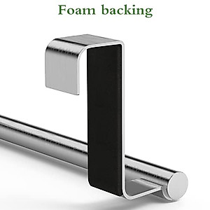 Towel Rack for Cabinet, Strong Steel Kitchen Over Cabinet Towel Bar Holder, 9" Wide - 2 Pack