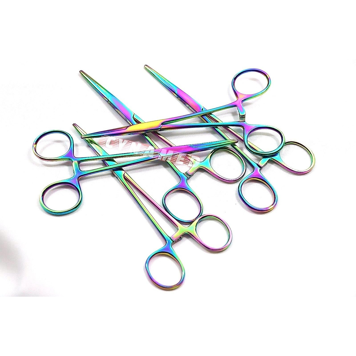 New 5 EA Premium AUTOCLAVABLE Kelly HEMOSTAT Forceps 5.5" Straight Multi Rainbow Color